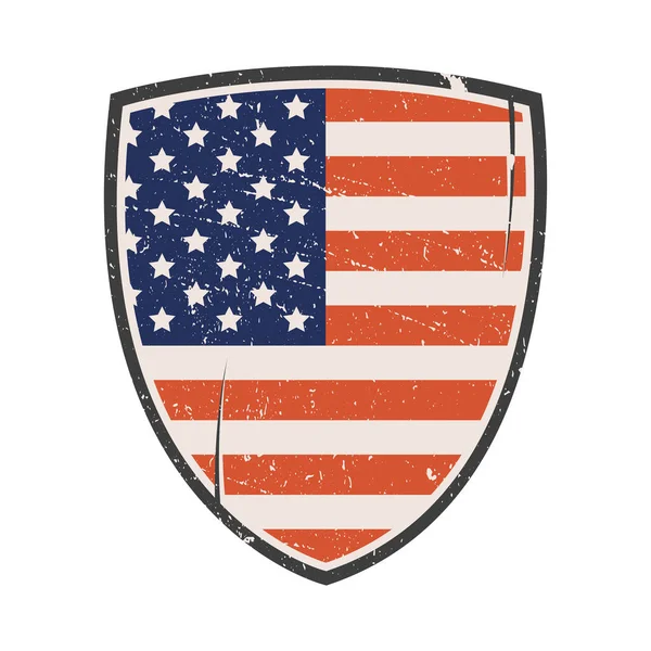 Usa flag shield Stock Vector by ©yupiramos 121124244