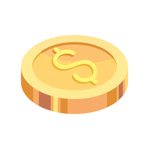 Broken dollar coin of bankruptcy vector design Stock Vector by ©yupiramos 381283836