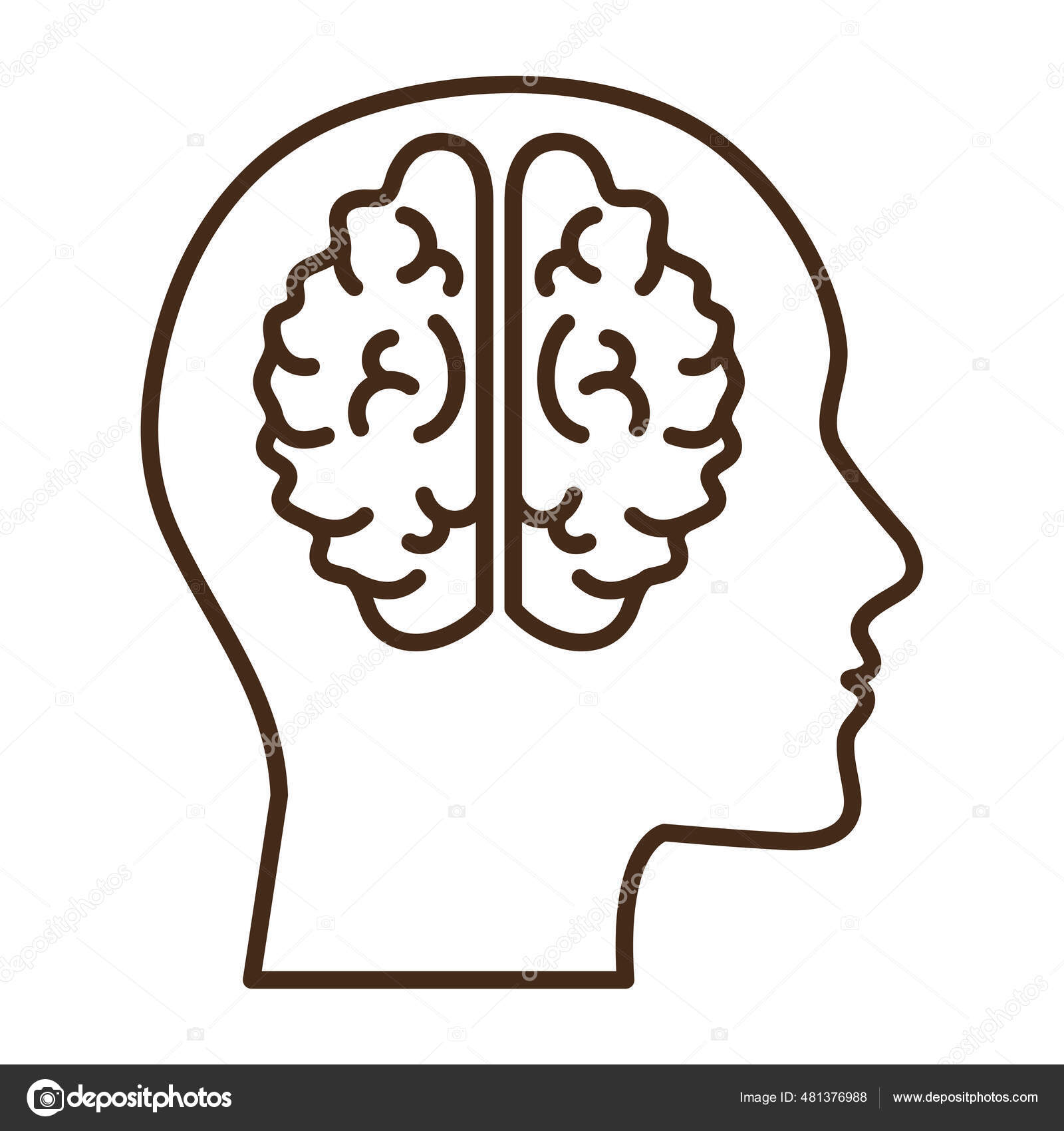 Brain inside head Stock Vector by ©yupiramos 481376988
