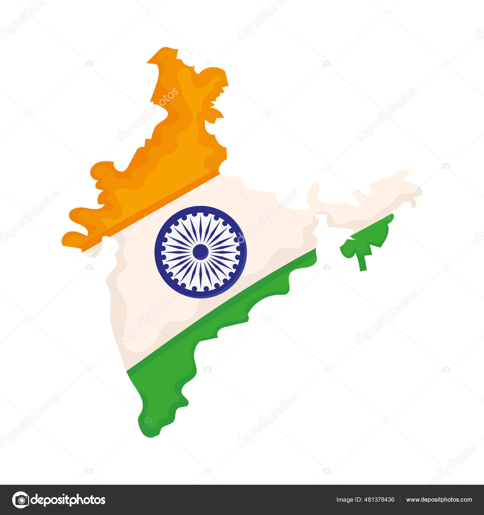 Indian map icon Stock Vector by ©yupiramos 481378436