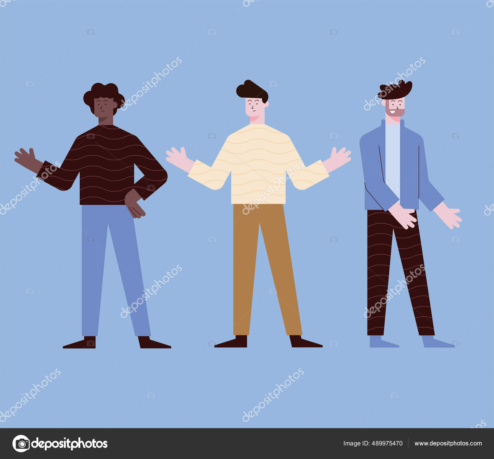 Men cartoons set Stock Vector Image by ©yupiramos #489975470