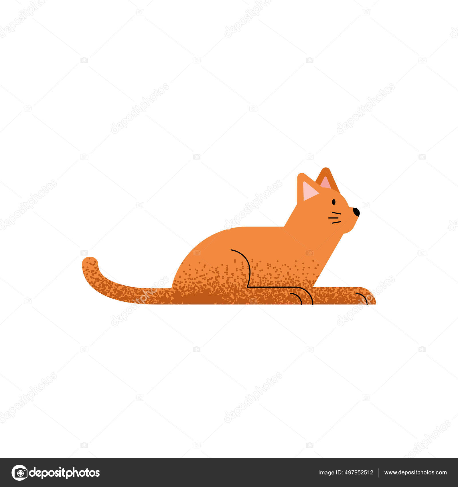 Cute cat lying Stock Vector by ©yupiramos 497952512