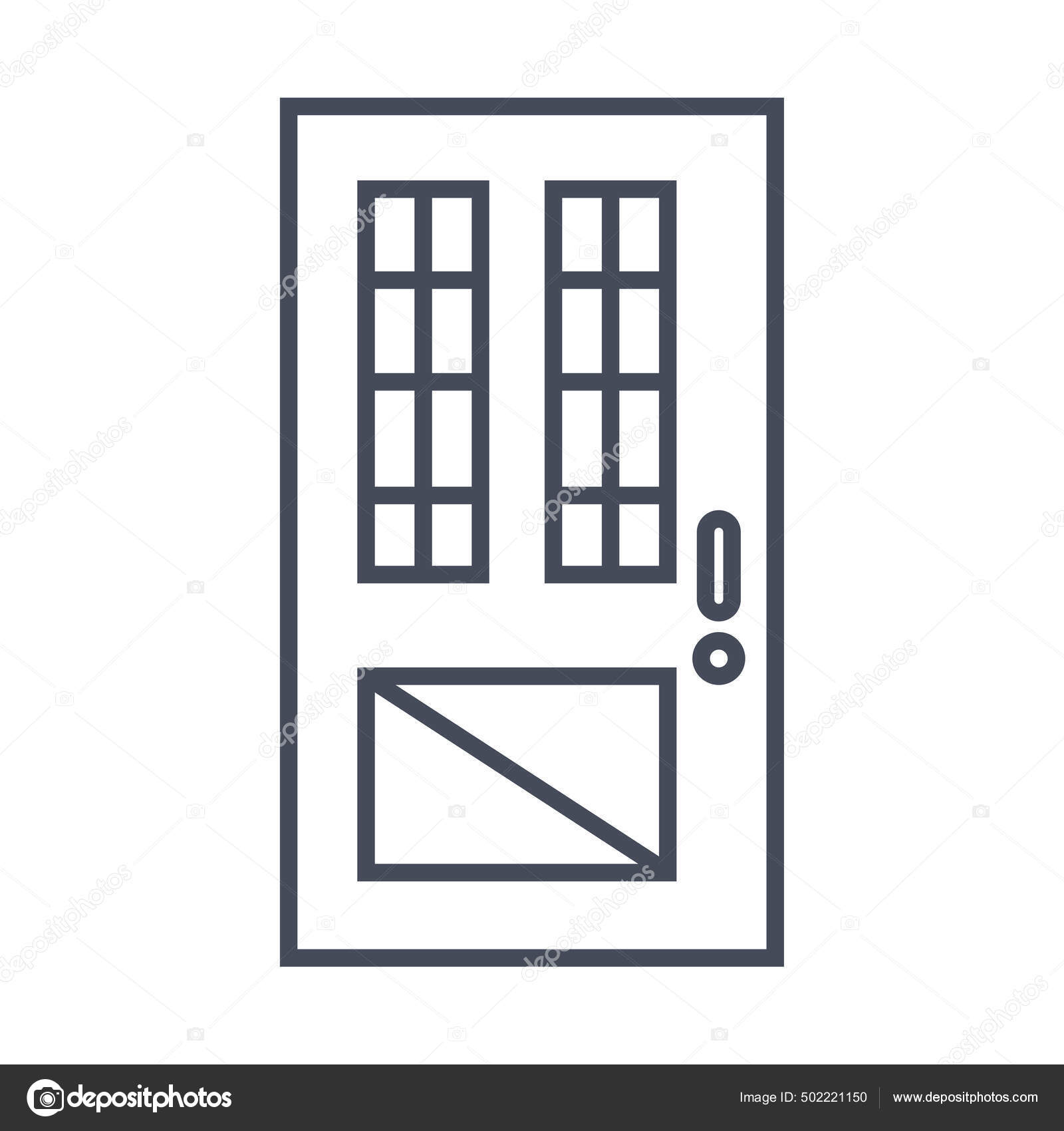 Front door icon Stock Vector by ©yupiramos 502221150