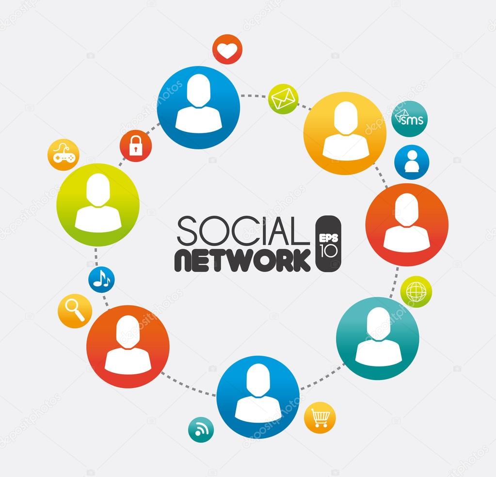 Social network design Stock Vector by ©yupiramos 52690643