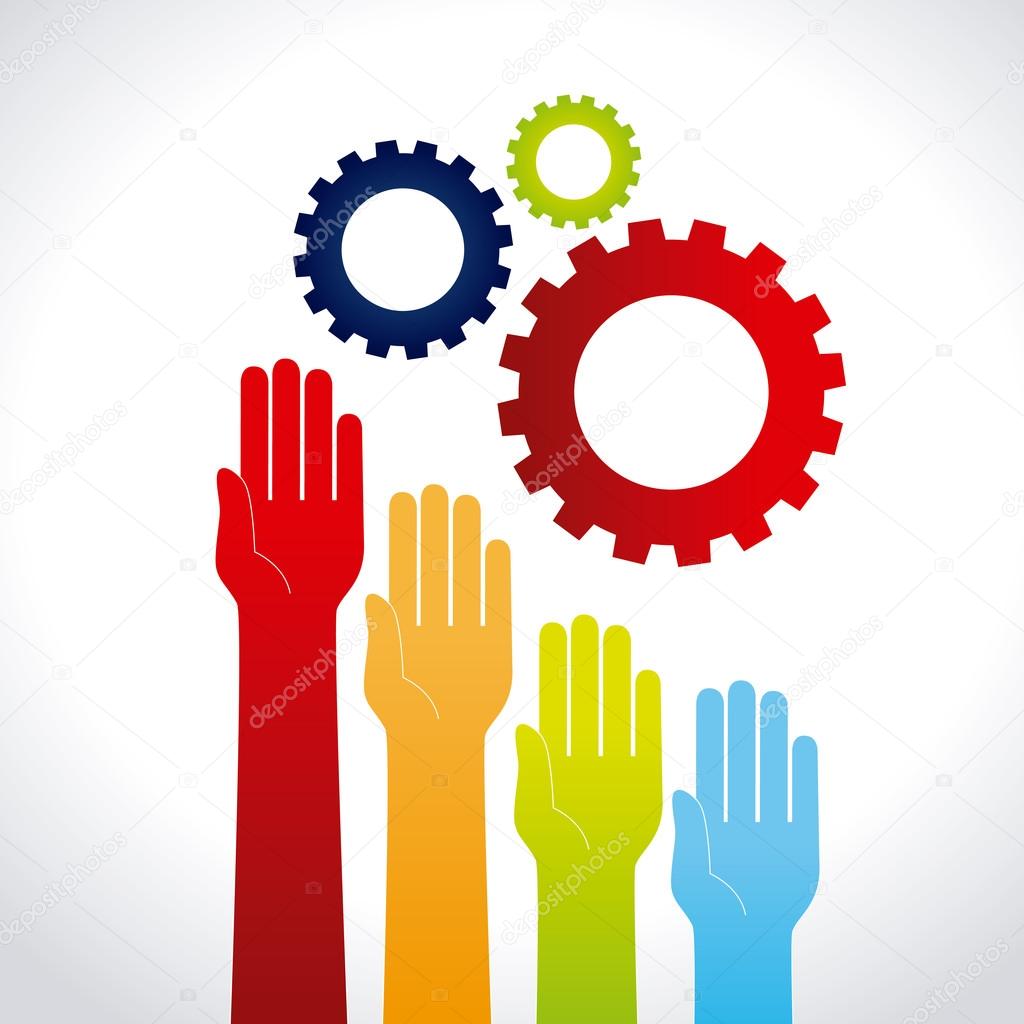 Diseño de trabajo en equipo Stock Vector by ©yupiramos 52702515