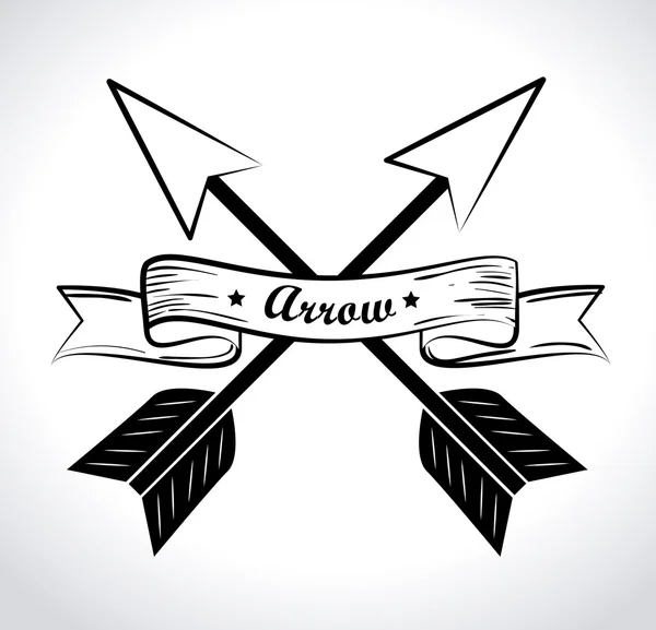 Silhouette with octagon shape and arrows — Stock Vector © grgroupstock ...