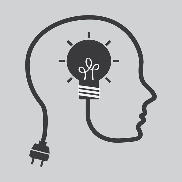 Icono De Cabeza Humano Pensar El Diseño Gráfico Vectorial — Vector De