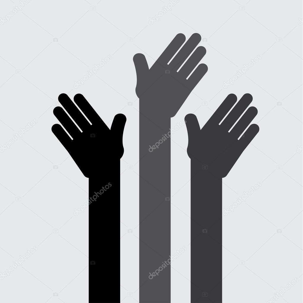 Hands up Stock Vector by ©yupiramos 53621019