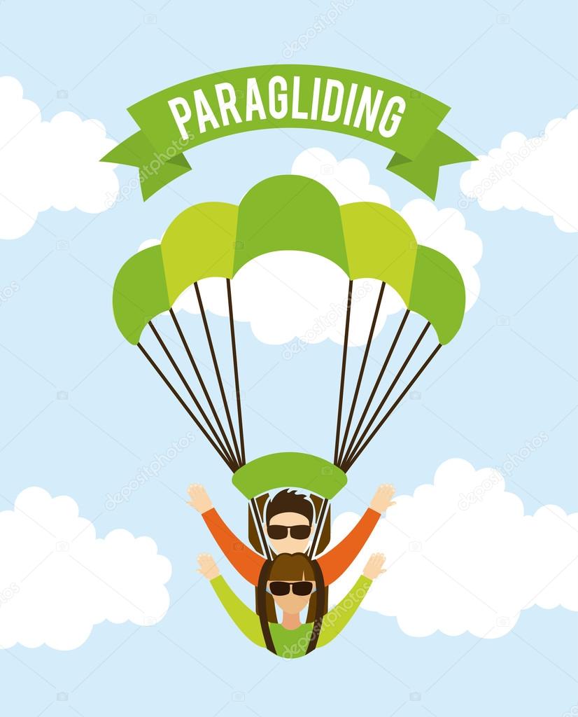 Paragliding Stock Vector Image by ©yupiramos #53680983