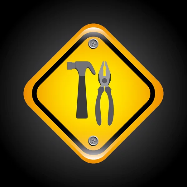 Construction signs and tools ⬇ Vector Image by © soleilc | Vector Stock ...