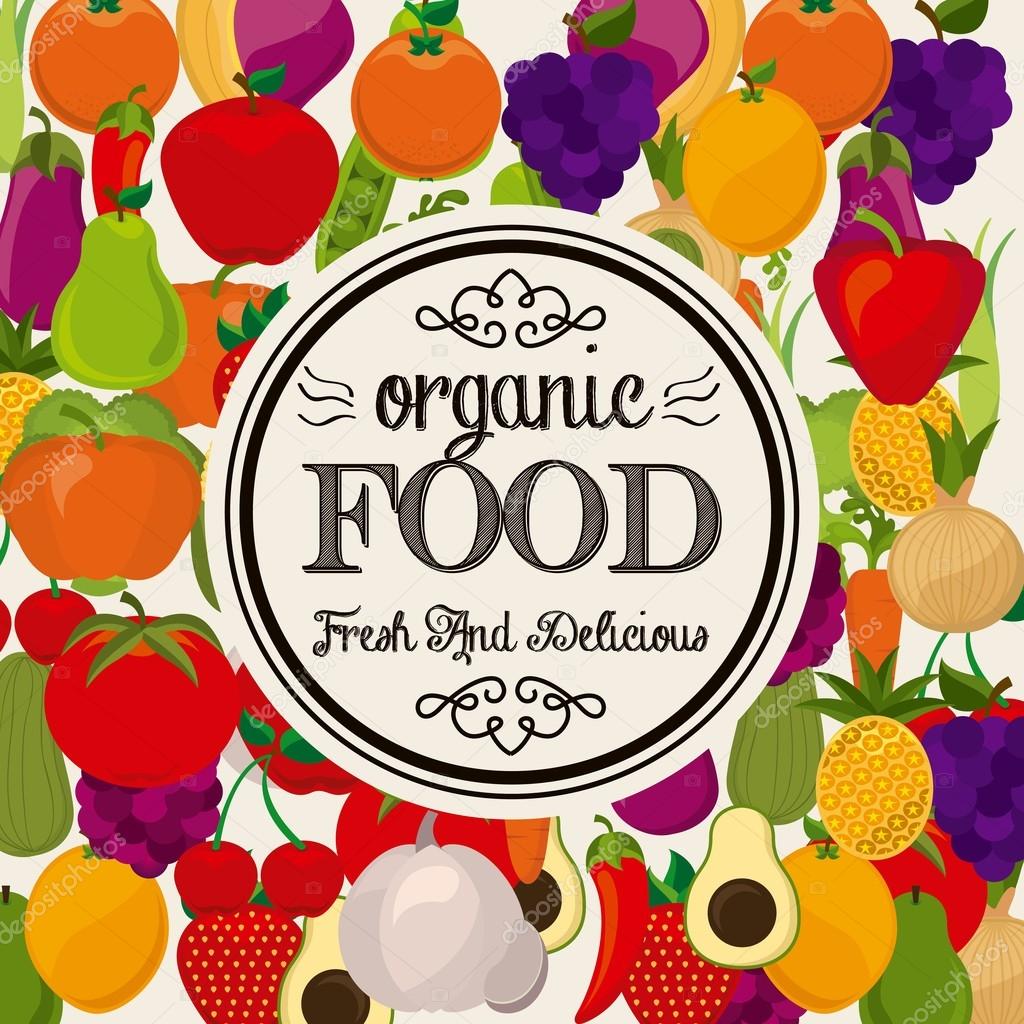 Organic food design Stock Vector Image by ©yupiramos #56173725