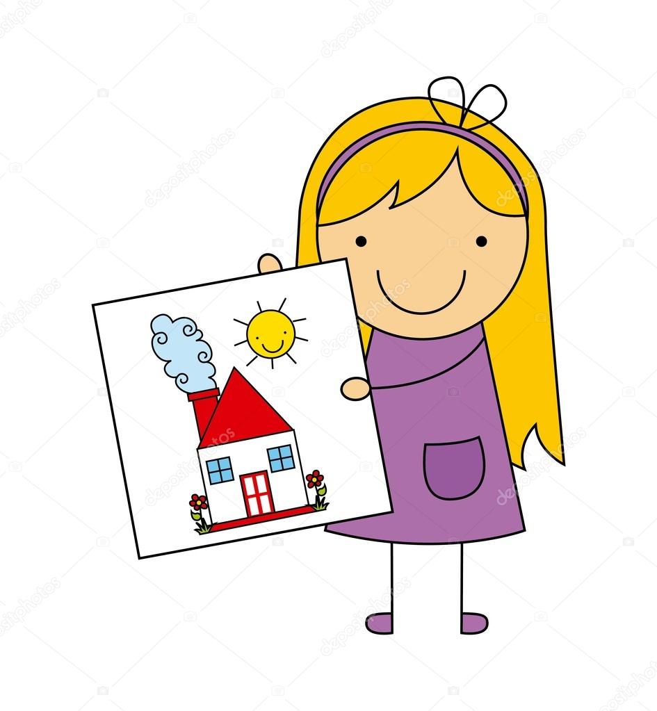 Children drawing design Stock Vector Image by ©yupiramos #56442589
