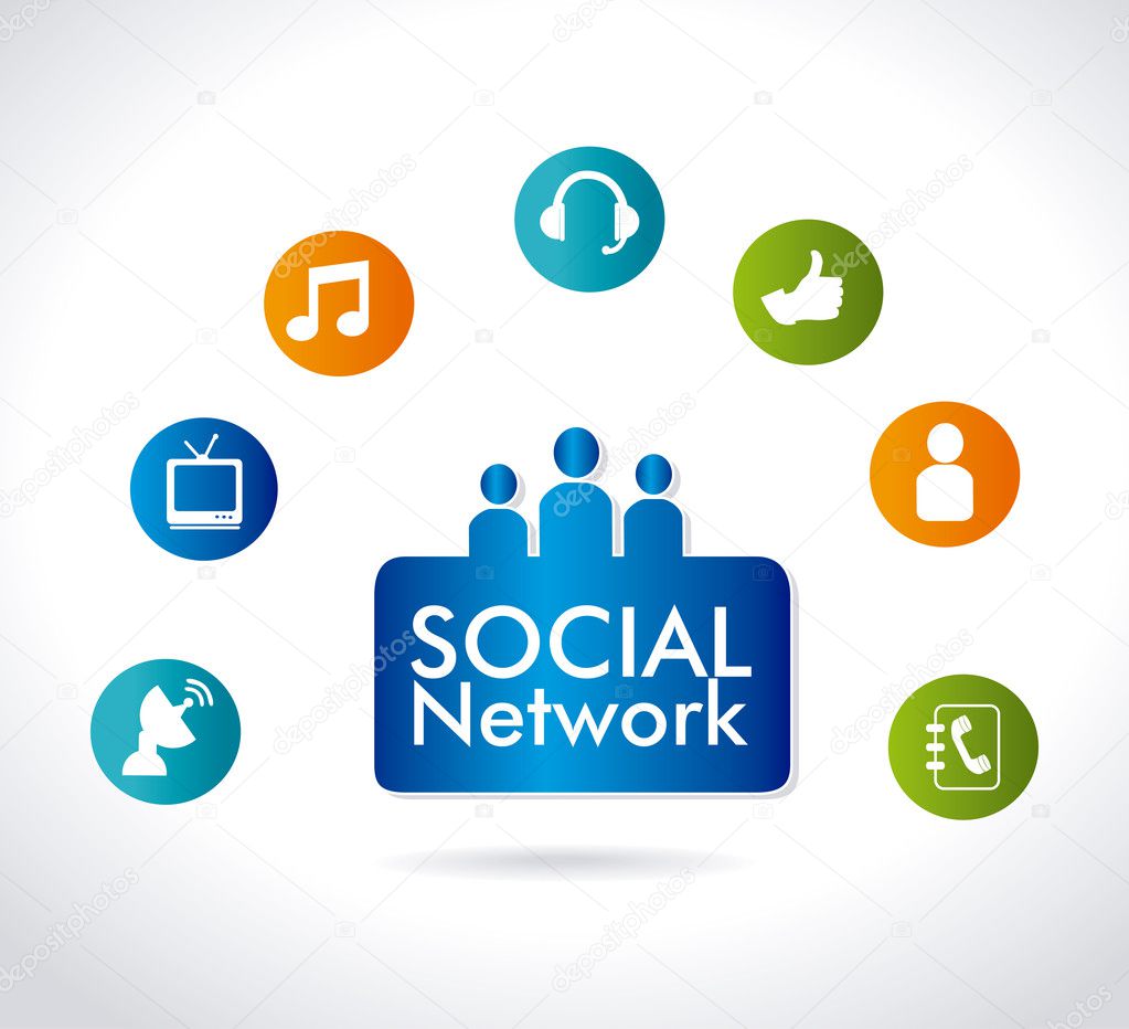 Social network design Stock Vector by ©yupiramos 58315143