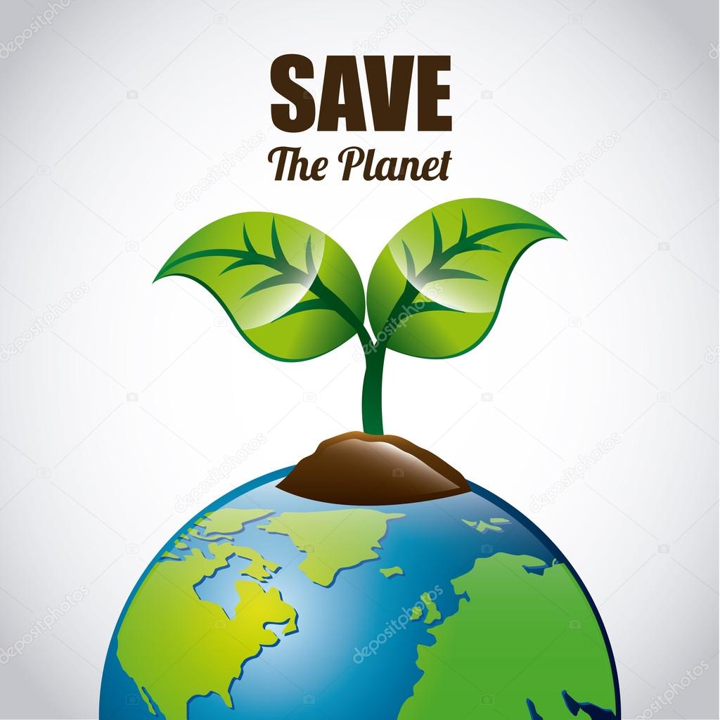 Save the planet — Stock Vector © yupiramos #61600123