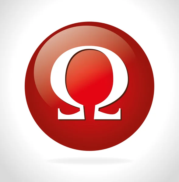 Red Omega Symbol