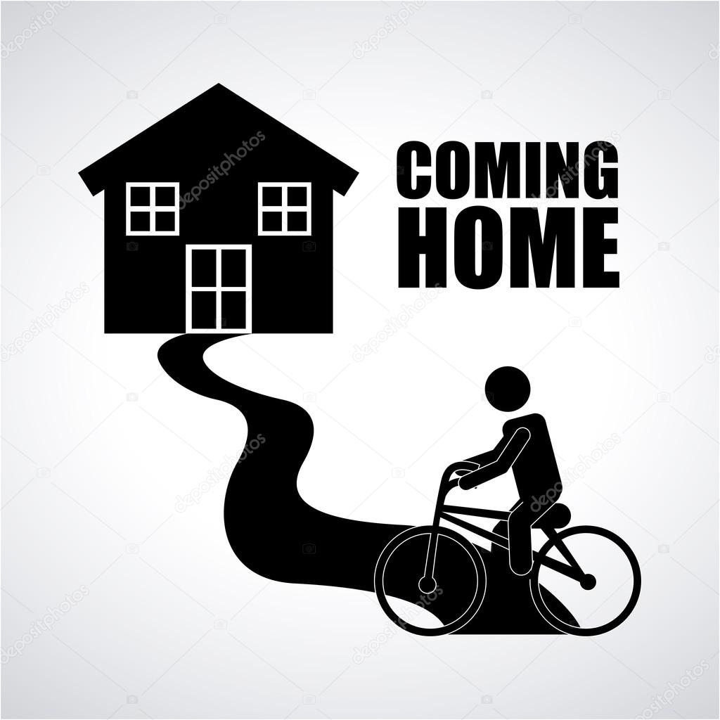 Return Home Clipart Black