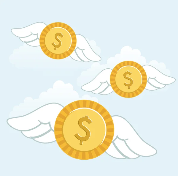 Money fly icon Vector Art Stock Images | Depositphotos