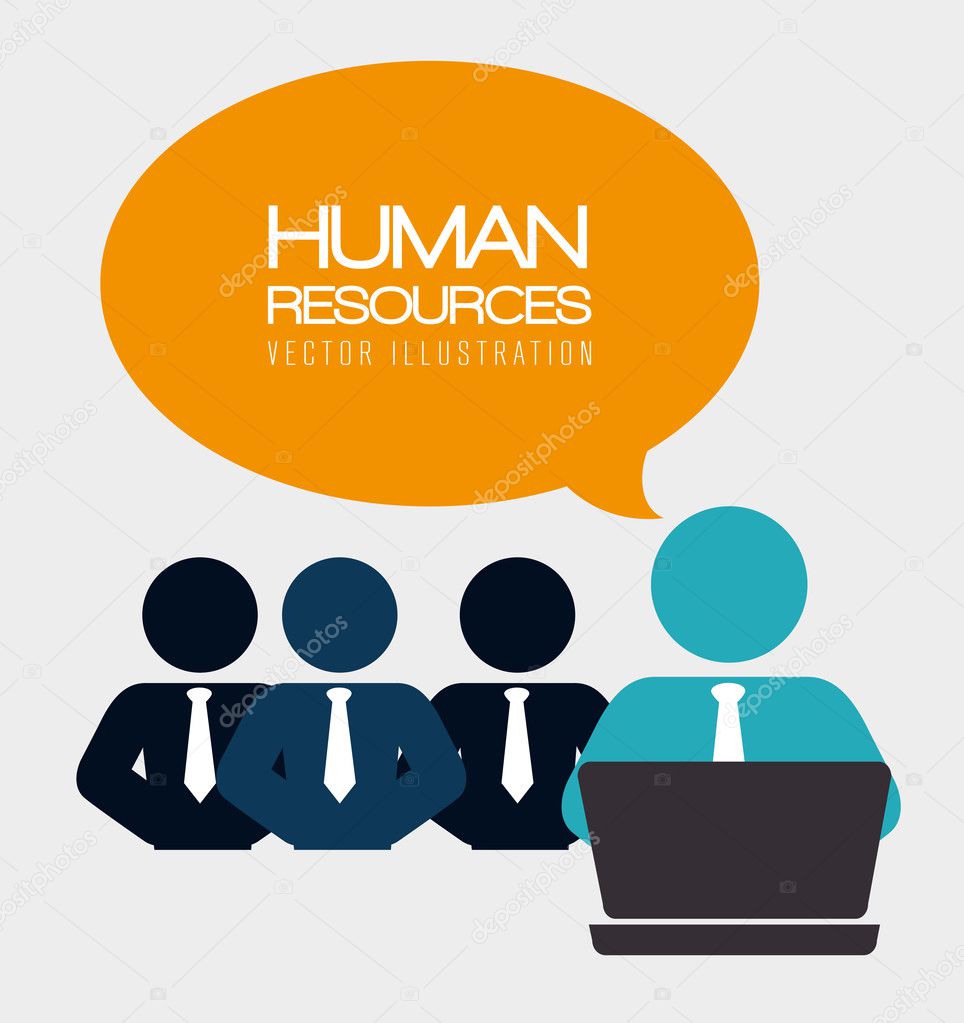 Recursos humanos, ilustración vectorial . Vector de Stock de ©yupiramos ...