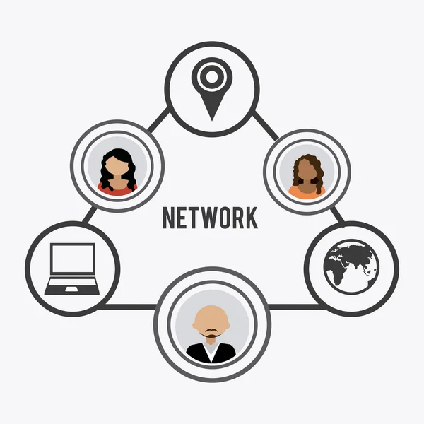 Network design illustration Stock Vector by ©yupiramos 68334511