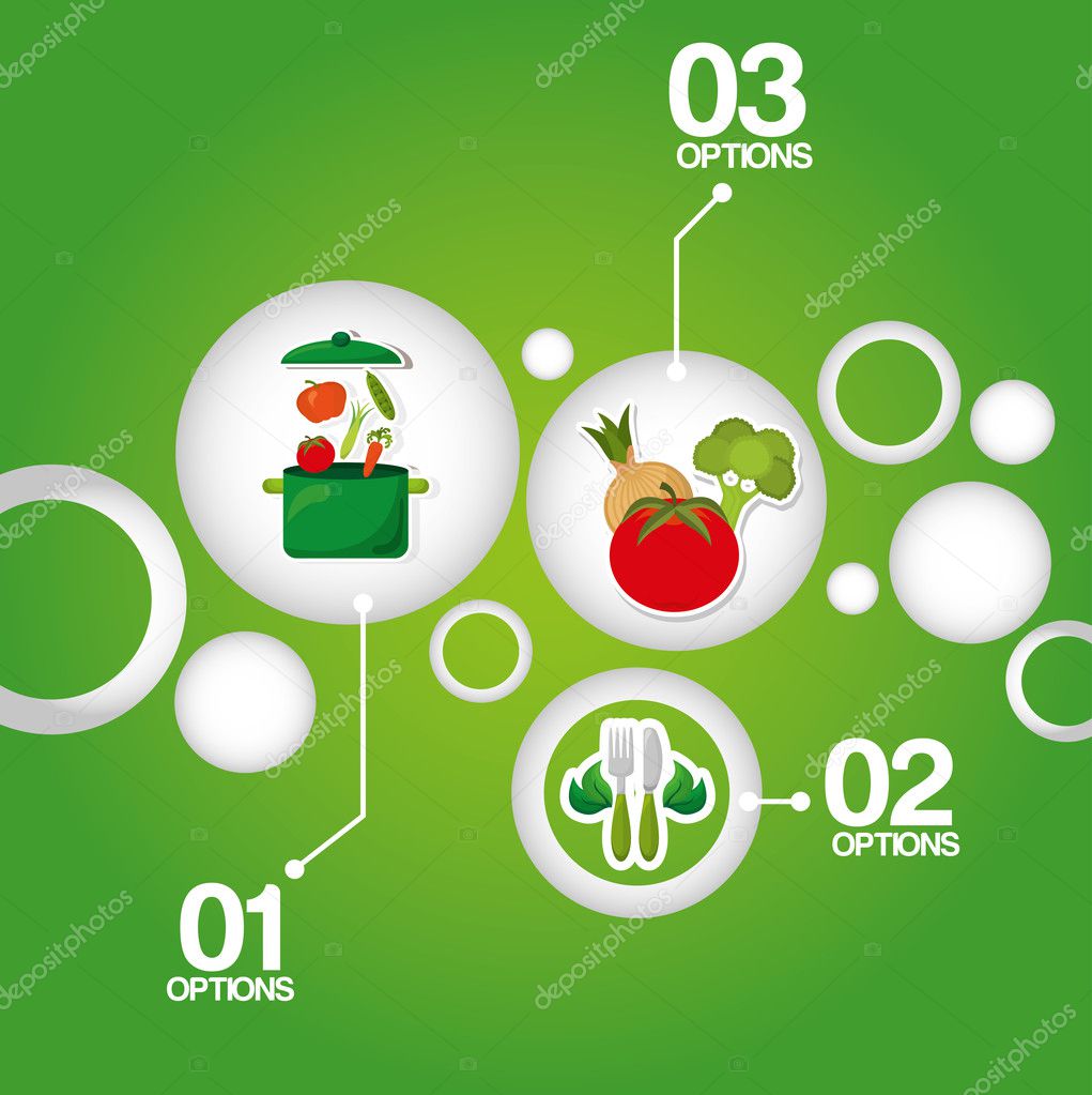 Healthy food infographics — Stock Vector © yupiramos #69270949
