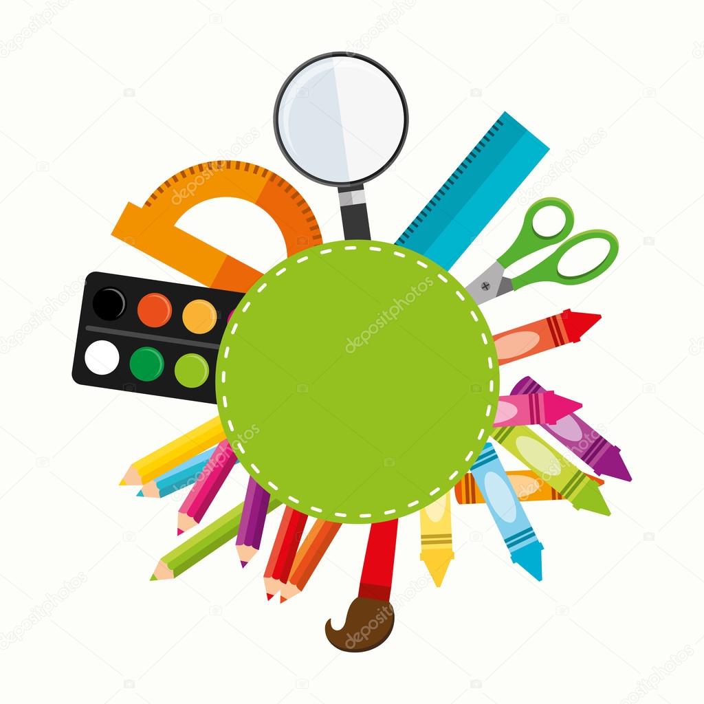 Material escolar vector, gráfico vectorial © yupiramos imagen #69275427