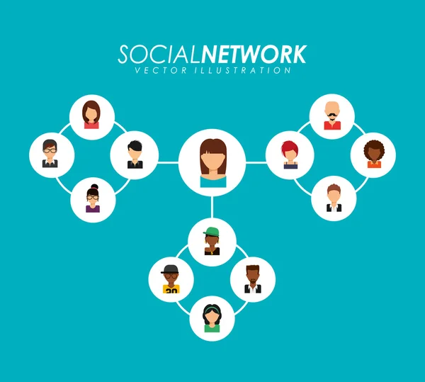 Social network design Stock Vector Image by ©yupiramos #47894567