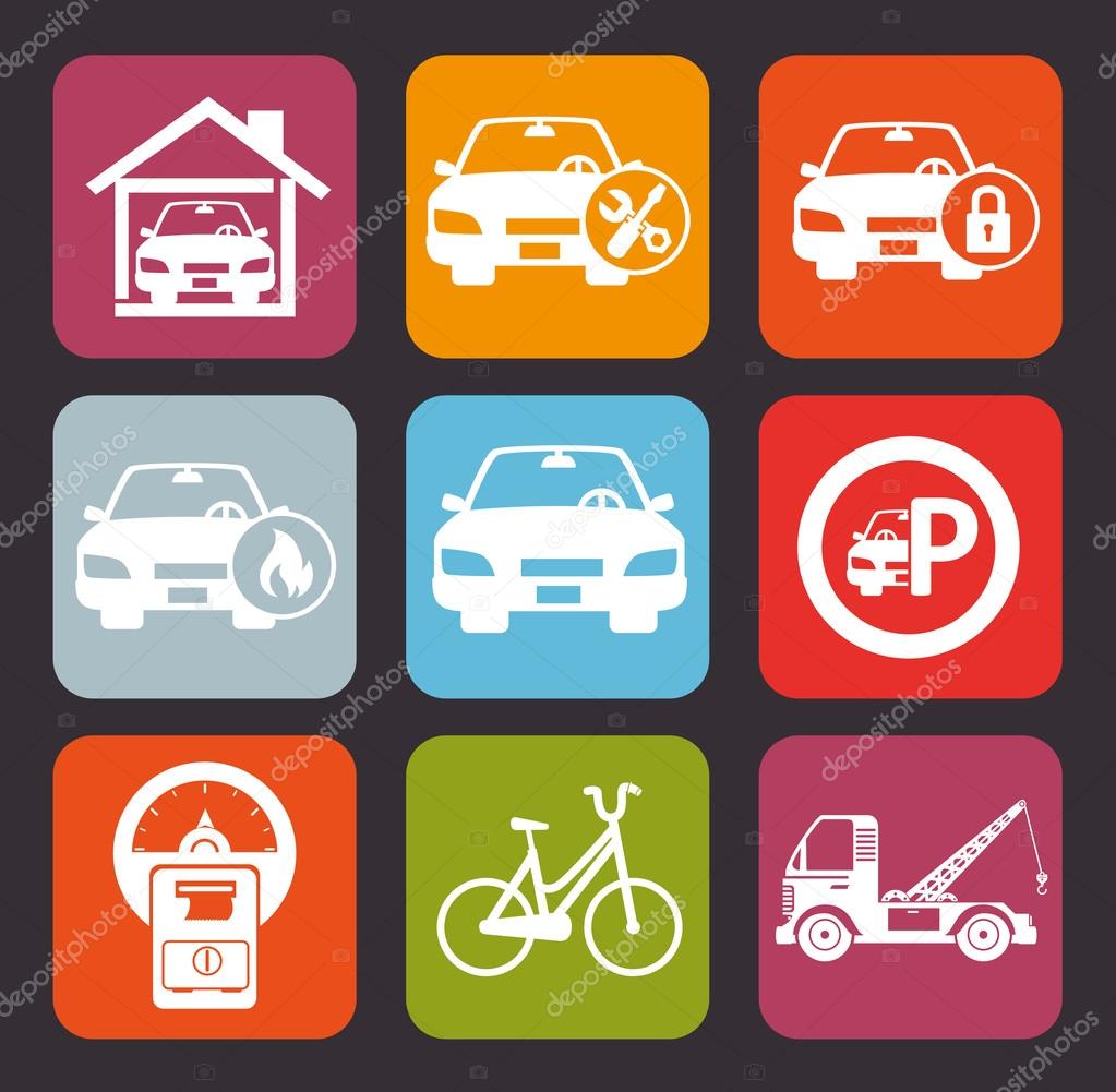 Parking design. Stock Vector by ©yupiramos 72240501