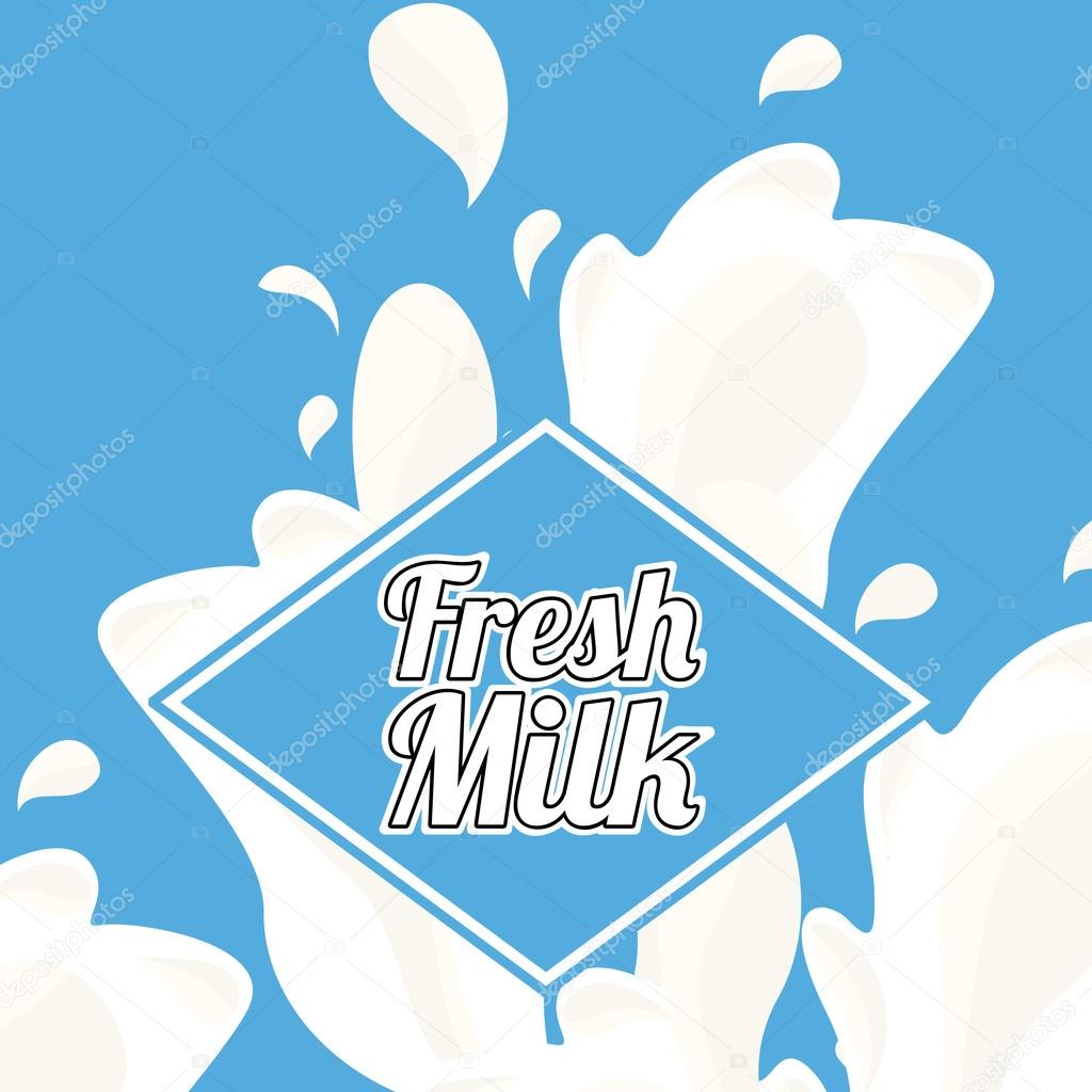 Fresh milk design Stock Illustration by ©yupiramos #74245317