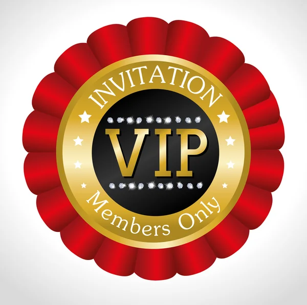 VIP golden rosette with stars. Vector graphic design — Stock Vector ...