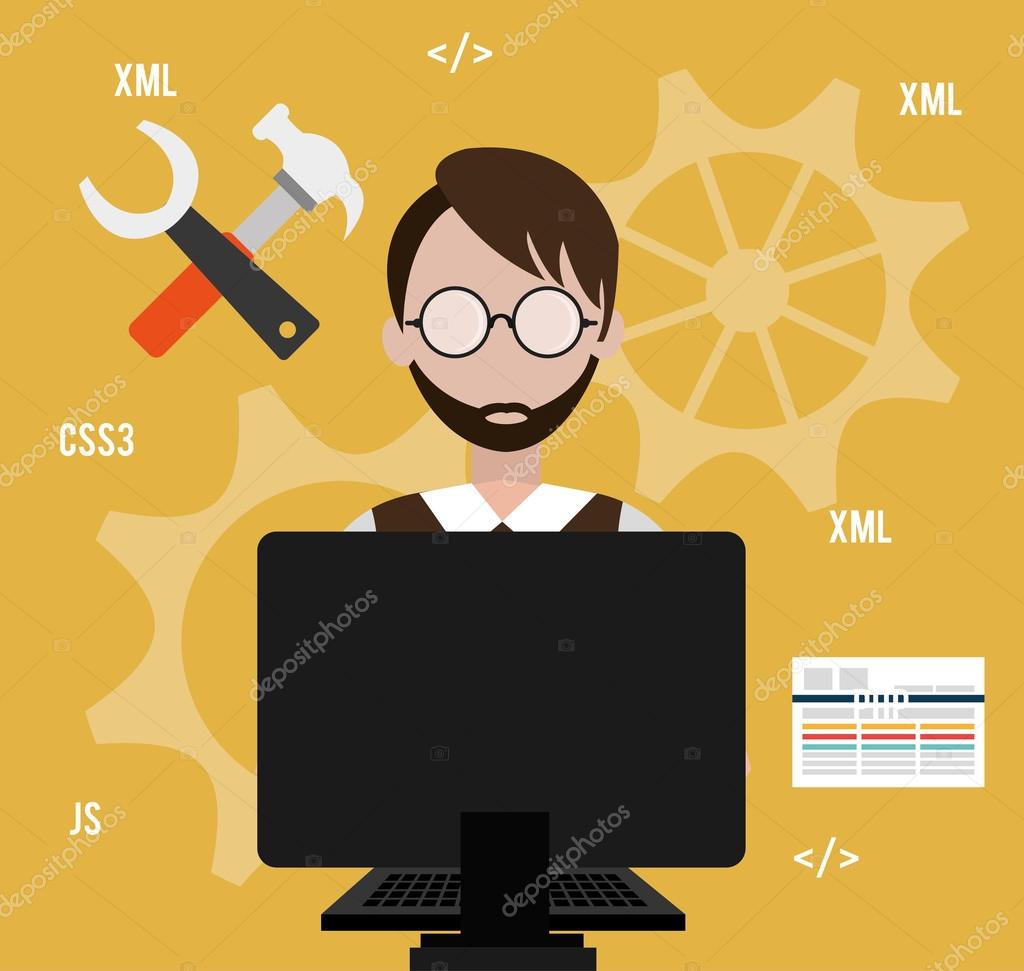 Diseño de software . Vector de stock #75228231 de ©yupiramos