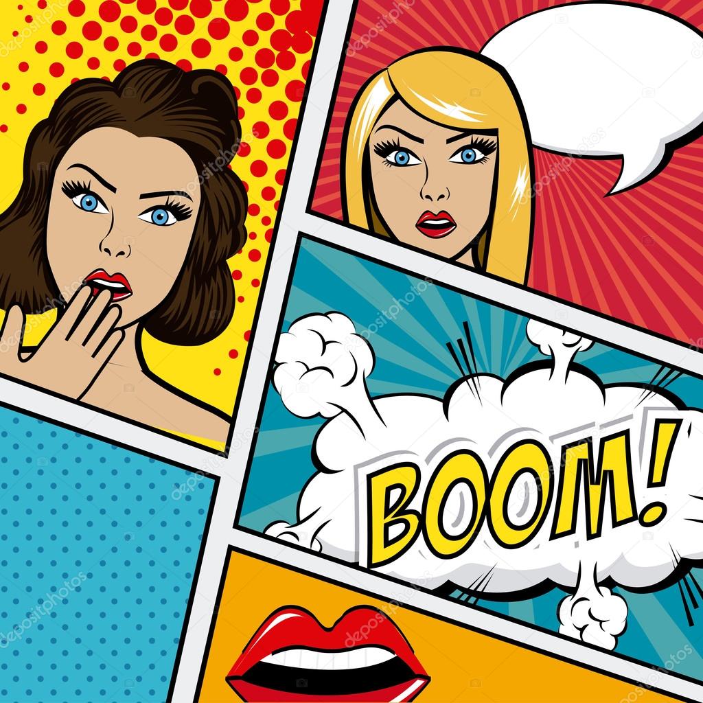 Comics design. — Stock Vector © yupiramos #75850957