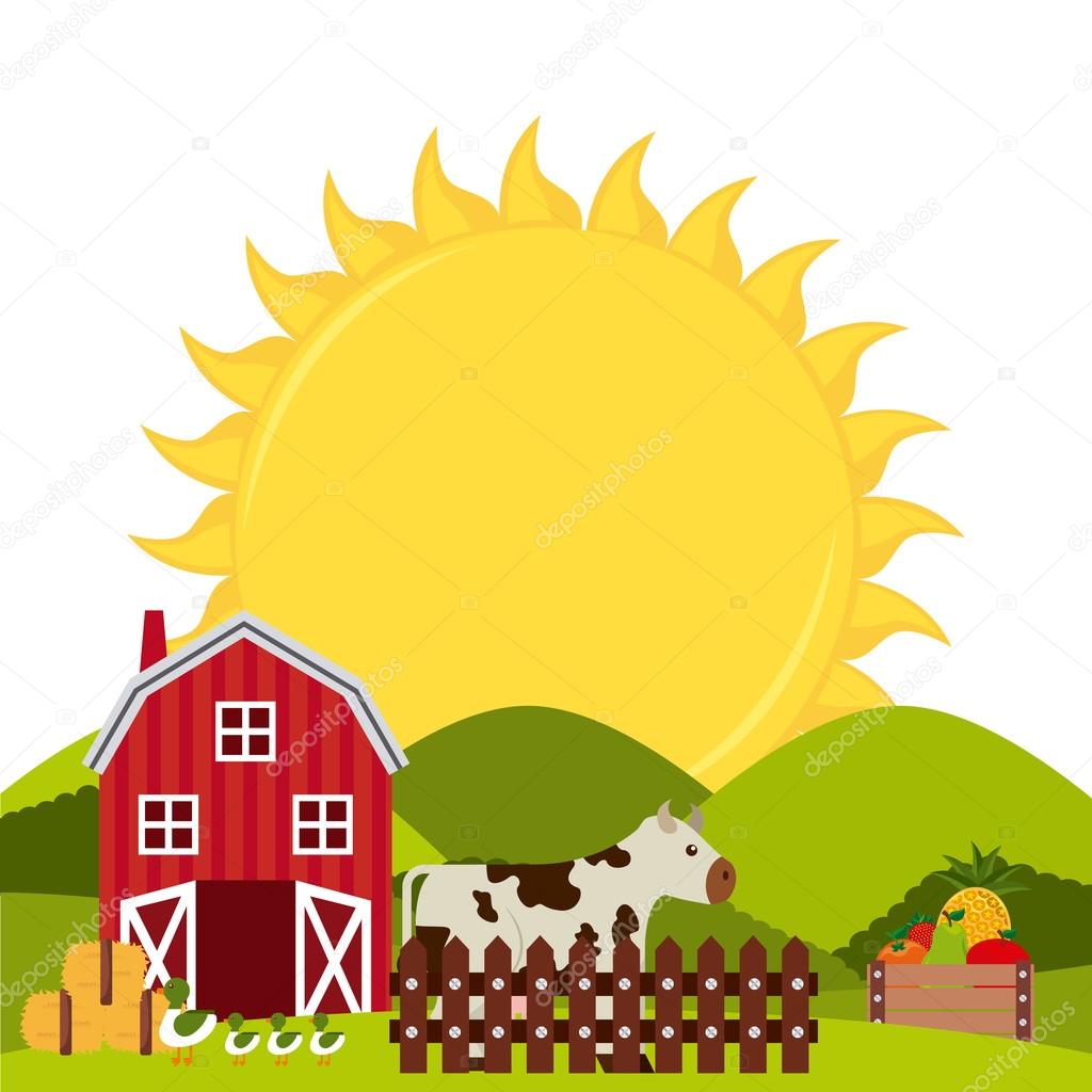 Fazenda fresca Vetor de ©yupiramos 76080919