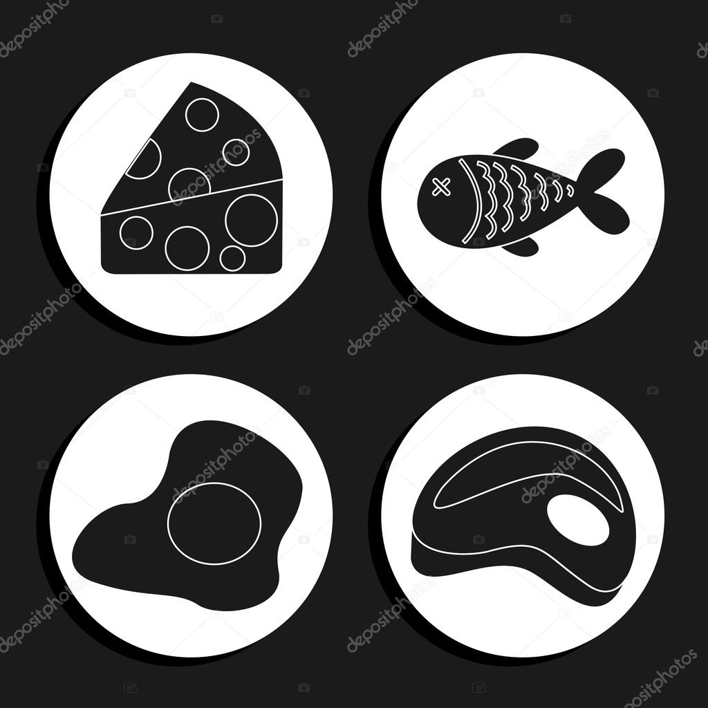 Iconos de alimentos Vector de stock #76162281 de ©yupiramos
