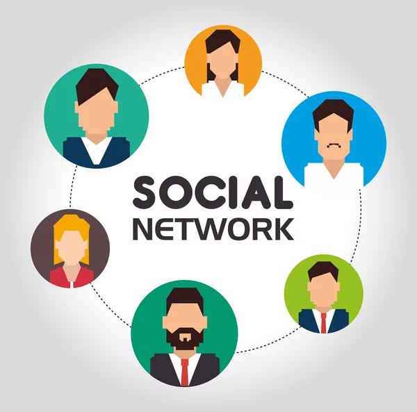 Social network design Stock Vector by ©yupiramos 52690643