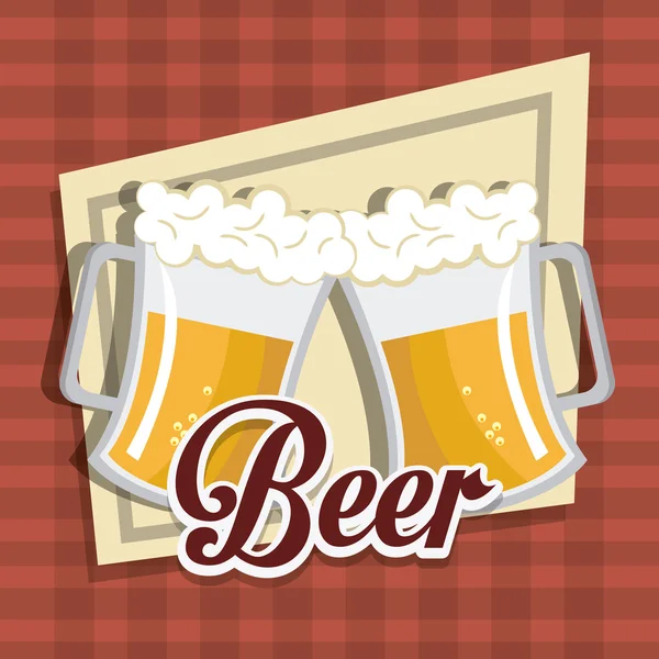 Background design with beer sticker icons and objects Stock Vector ...