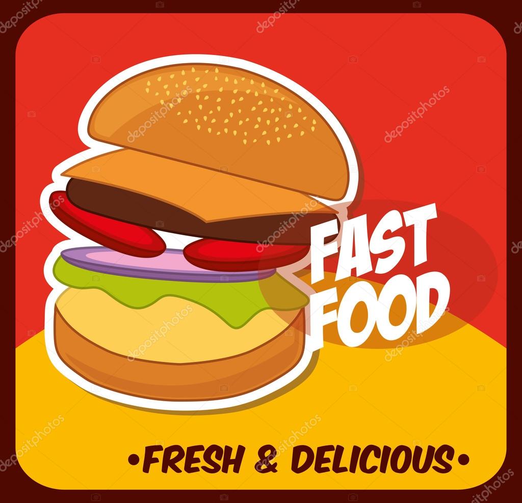 Fast food visual design Stock Vector Image by ©yupiramos #77331550