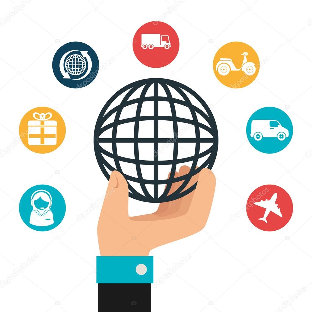 Delivery visual design Stock Vector by ©yupiramos 77606750