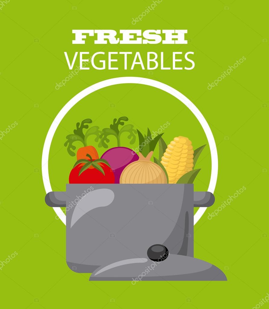 Fresh vegetables design Stock Vector Image by ©yupiramos #78574396