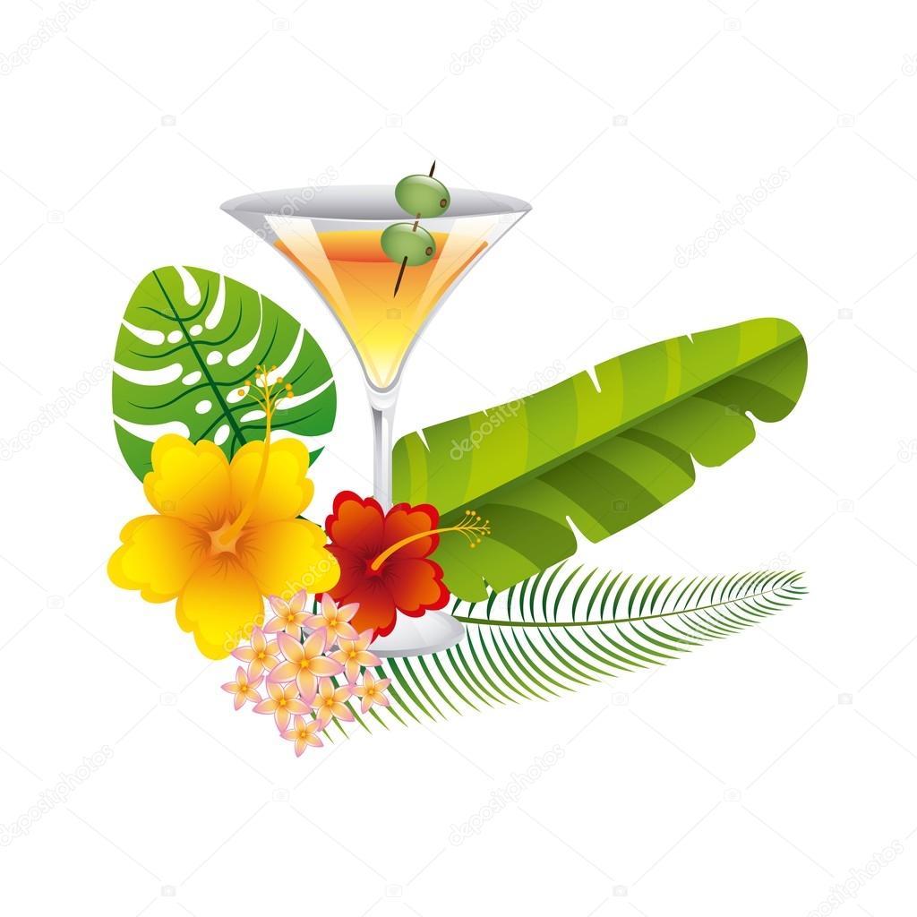 Tropical drink design Stock Vector by ©yupiramos 78972126