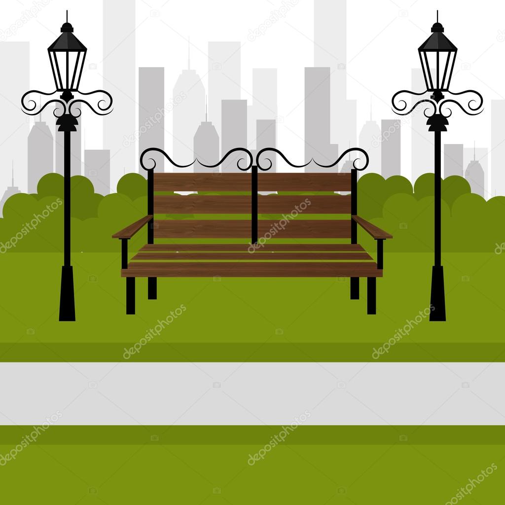 Desain taman perkotaan . Vektor Stok oleh ©yupiramos 79192094