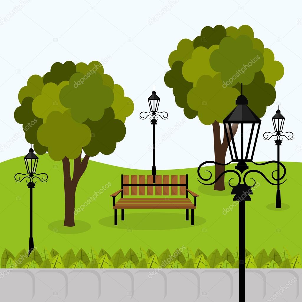 Diseño del parque urbano . Vector de stock #79192180 de ©yupiramos