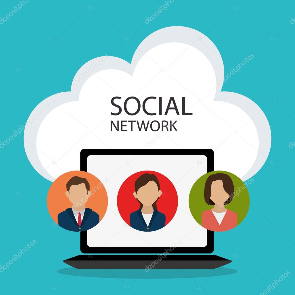 Social network design. Stock Vector by ©yupiramos 79195650