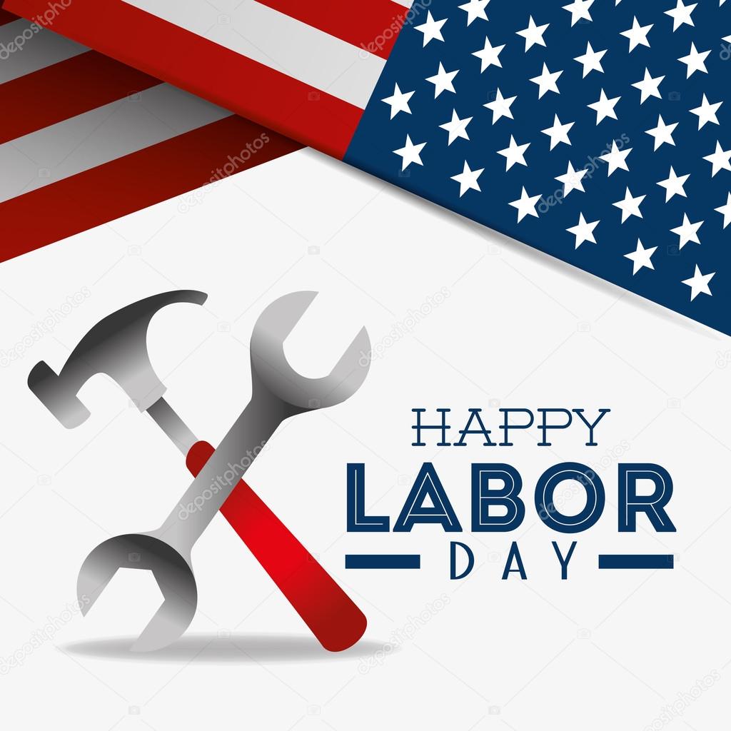 Happy labor day design. Stock Vector Image by ©yupiramos #81119572