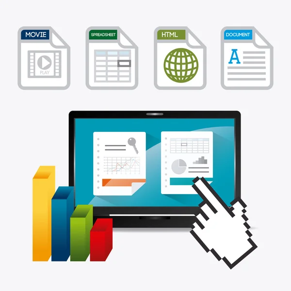 Spreadsheet digital design — Stock Vector © yupiramos #81123792