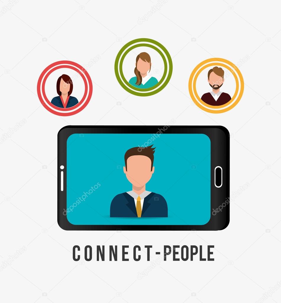 Connect people design. Stock Vector Image by ©yupiramos #81138560