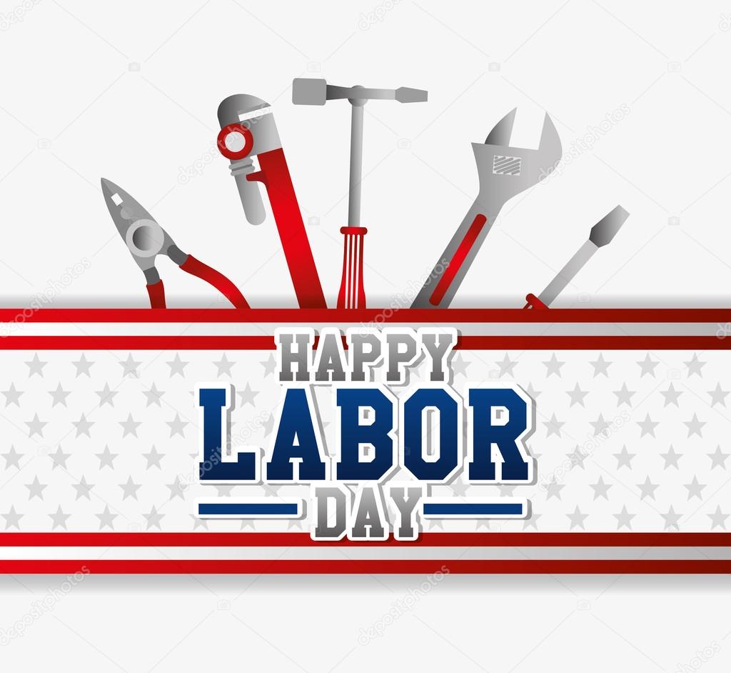 Labor day card design. ⬇ Vector Image by © yupiramos | Vector Stock ...