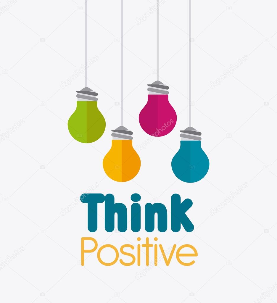 Think positive design. Stock Vector Image by ©yupiramos #81197030