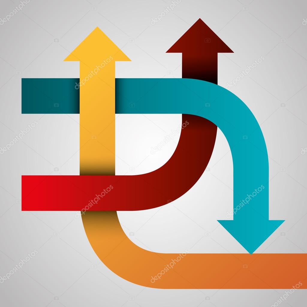 Arrows digital design. Stock Vector by ©yupiramos 81296718