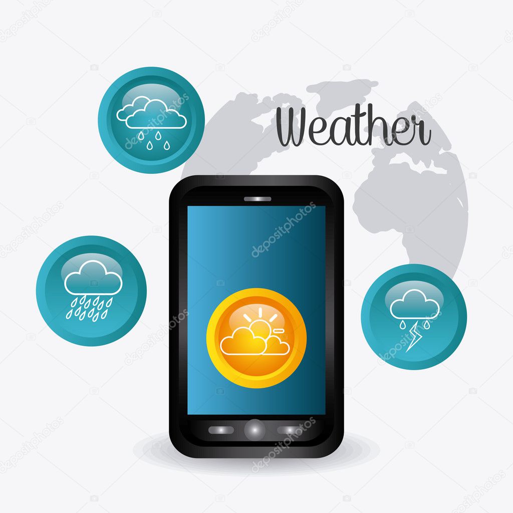 Weather mobile app. Stock Vector Image by ©yupiramos #82172854