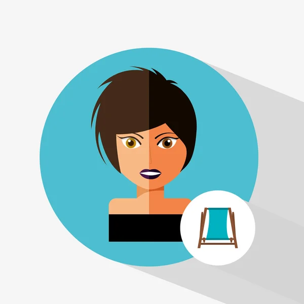 Woman avatar design Stock Illustration by ©yupiramos #106716728